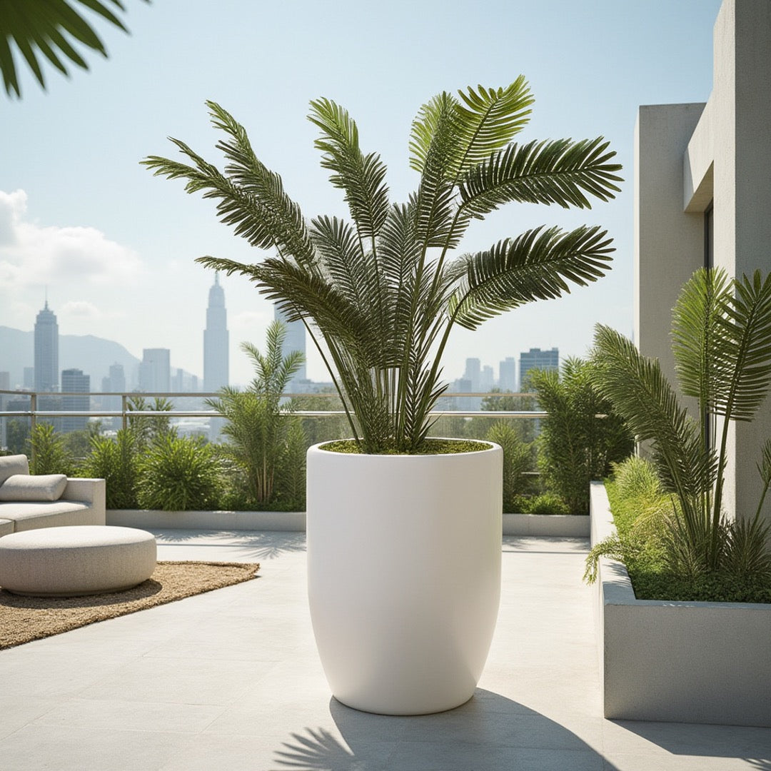 Tall Planter Pots. Tall Outdoor, Indoor Pots for Plants. Metal ...