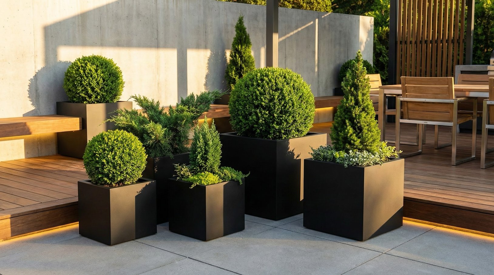 Modern Fiberglass Outdoor Planters, Box / Pot - Large Steel Reinforced ...