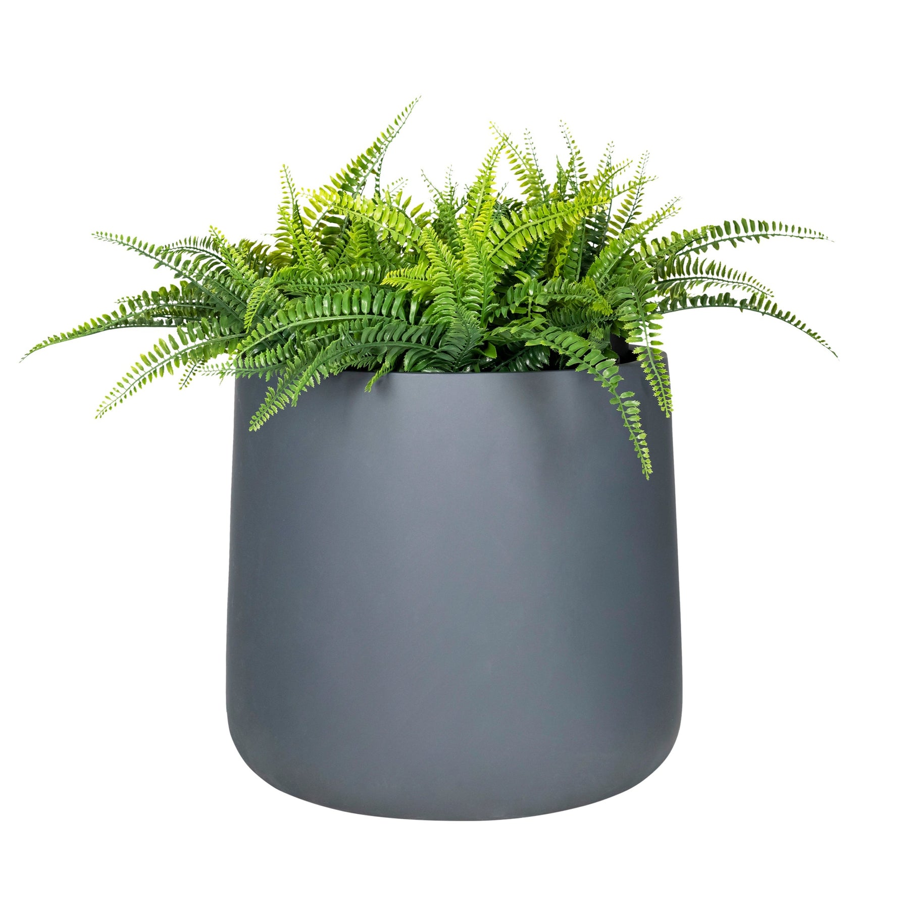 Ainslie Cylinder Planter - Modern Organic Round Fiberglass (9", 12", 16 ...