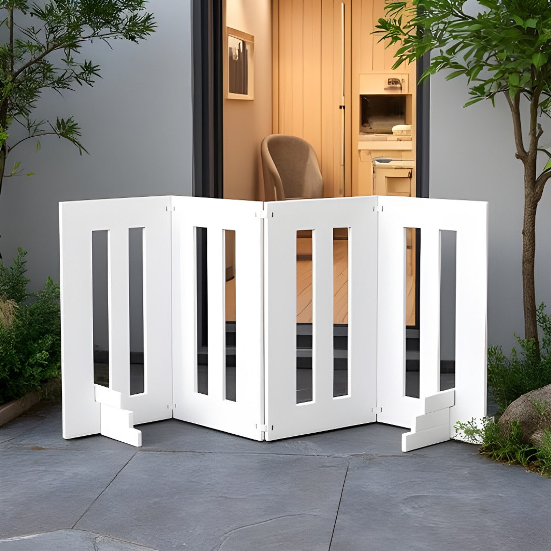 NMN Designs® Waterproof, Outdoor Freestanding Dog Gate, Pet Barrier ...
