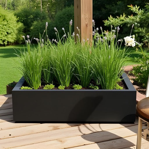Modern Garden Bed Planter Box 30" x 12" Ht, Low Square Block ...