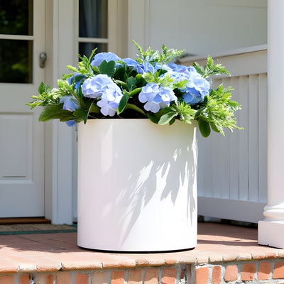 Modern White Indoor / Outdoor Planters. Large White Planter Pots, Tall ...