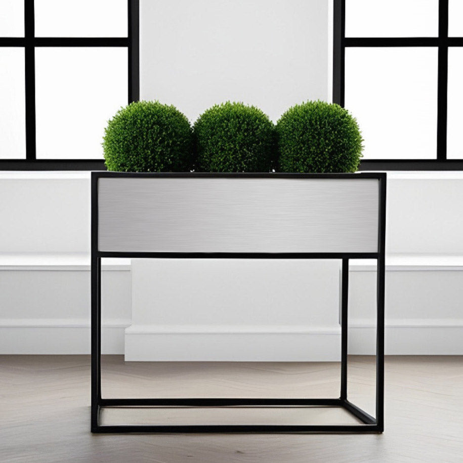 Madeira Raised Barrier Planter. Aluminum Metal Outdoor Plant Box w ...