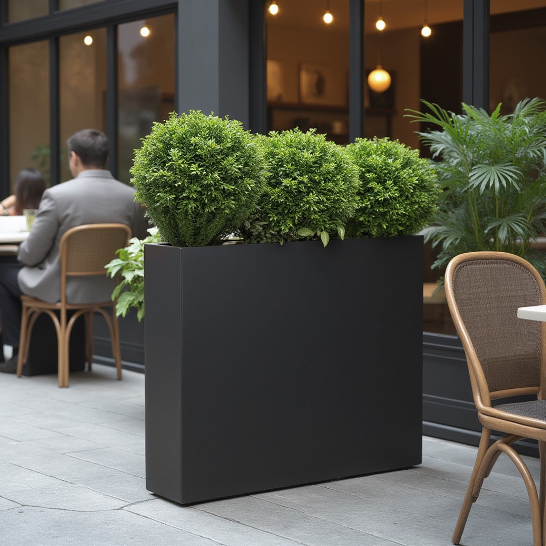 Aster. Tall Outdoor Planter Box, Large Fiberglass, Span Rectangle. 29 ...