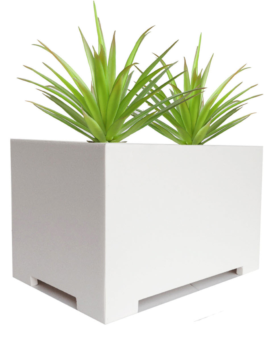 Eco Rectangle Large Planter Box. Black, White Modern Minimalist Heavy ...